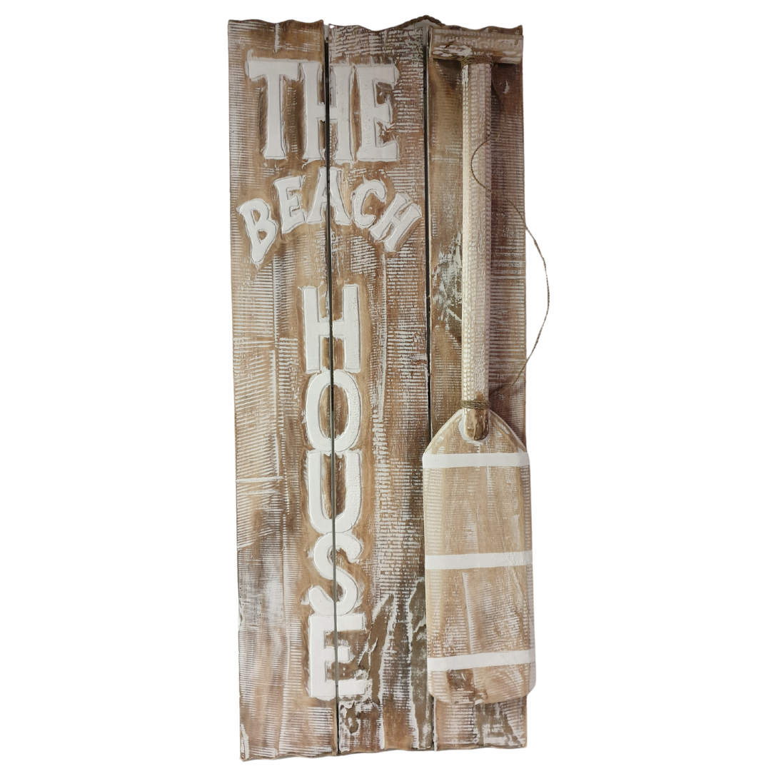 The Beach House Wooden Sign - Azure Decor