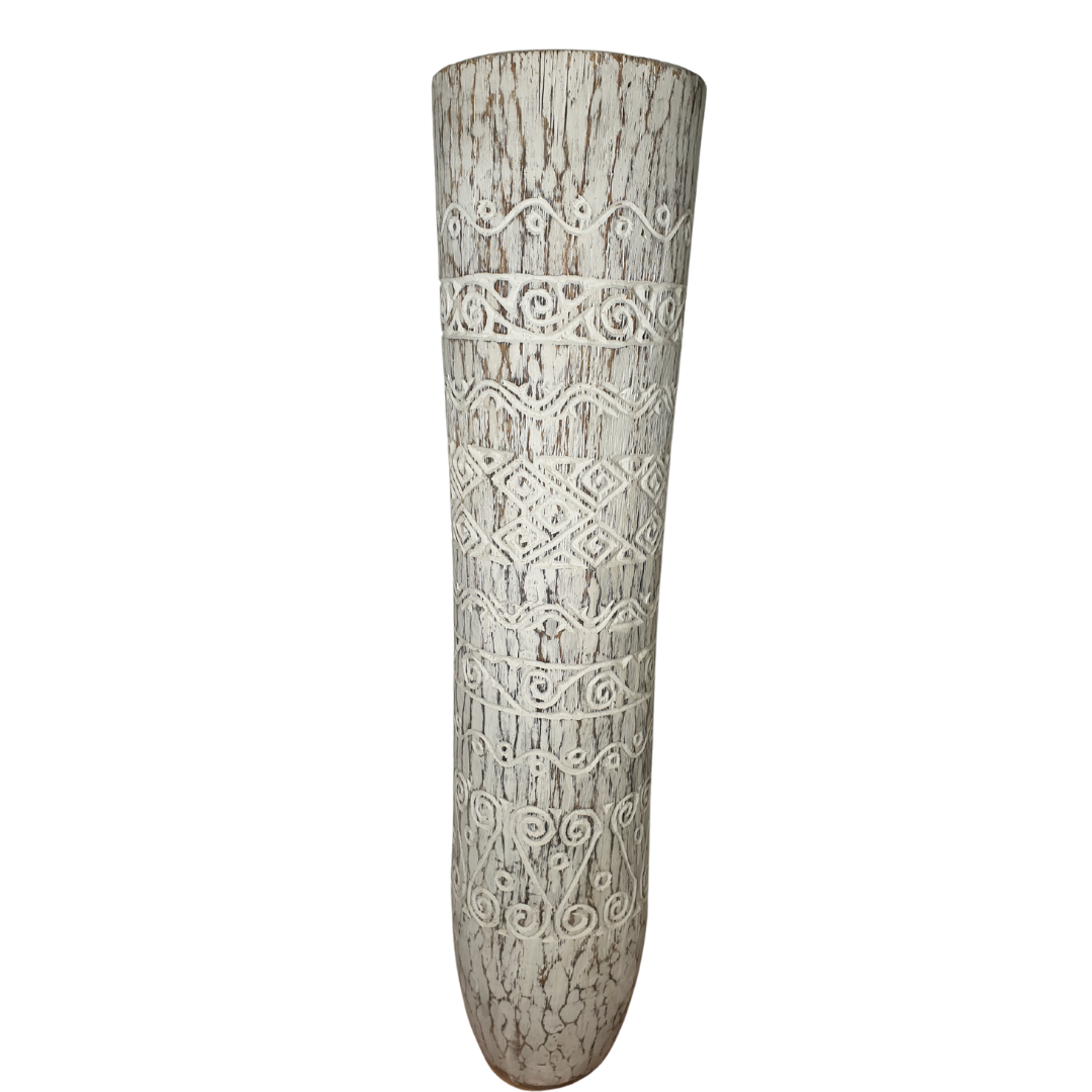 Timor Art COCO Pot Tribal Design - Azure Decor