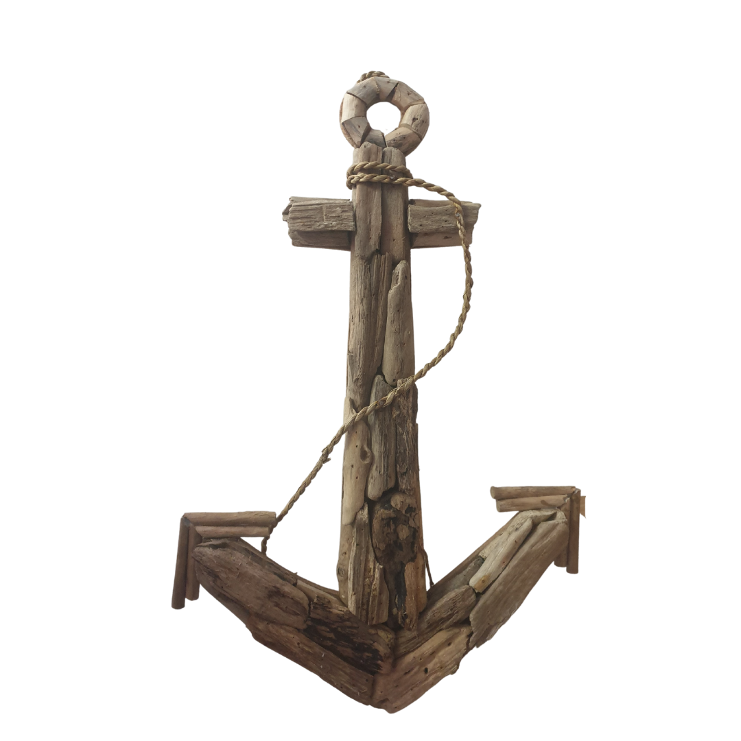 Anchor Drift Wood Nautical Wall Art - Azure Decor