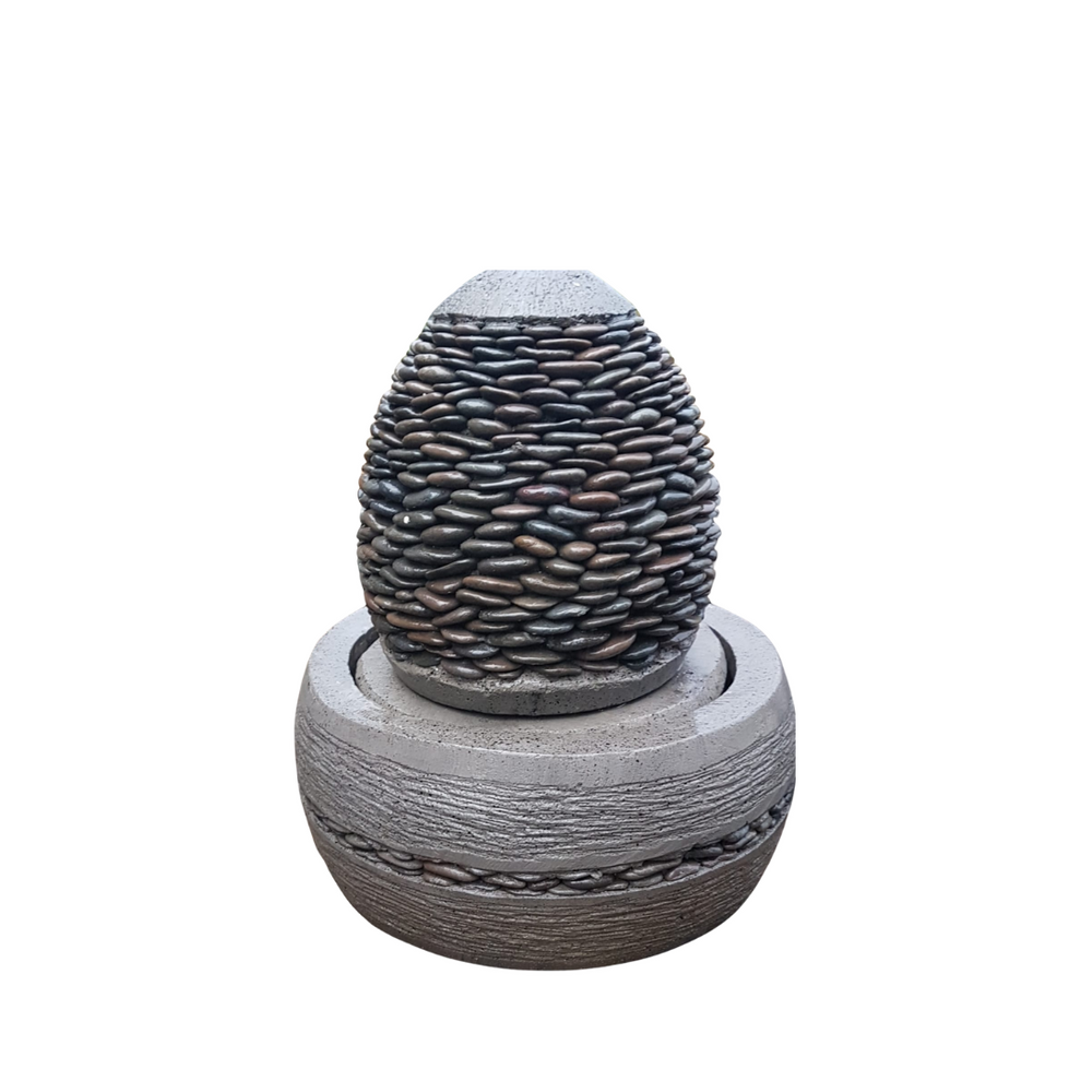 Pebble Round Ball Water Fountain - Azure Decor
