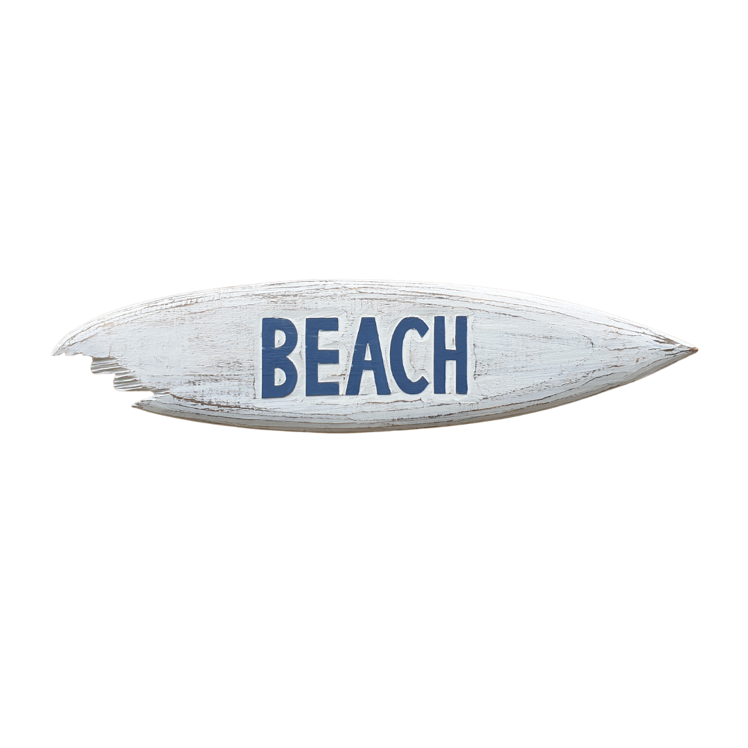 Surfboard Beach Sign Rustic Finish - Azure Decor