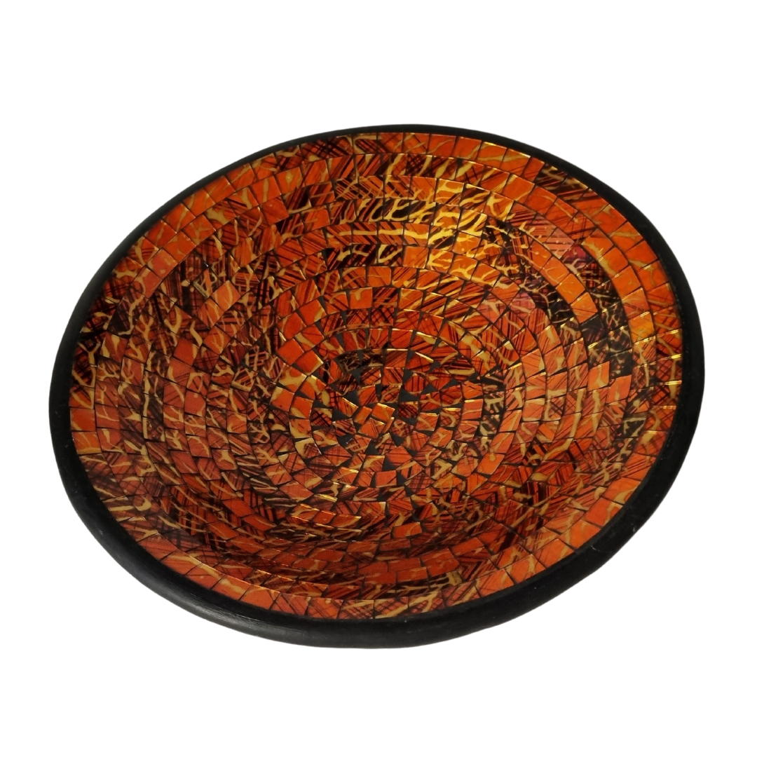 Tangerine Mosaic Decorative Bowls for Any Space - Azure Decor