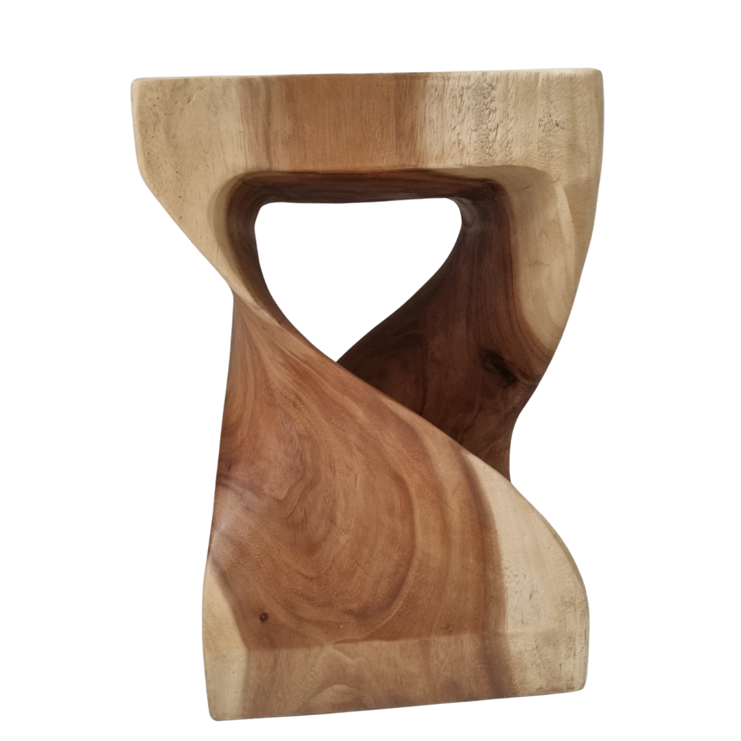 Table Stool With A Twist - Azure Decor