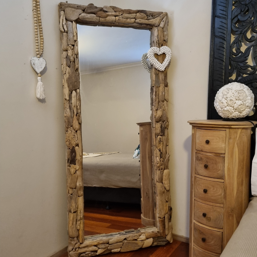 Driftwood Mirror Large Rectangle - Azure Decor