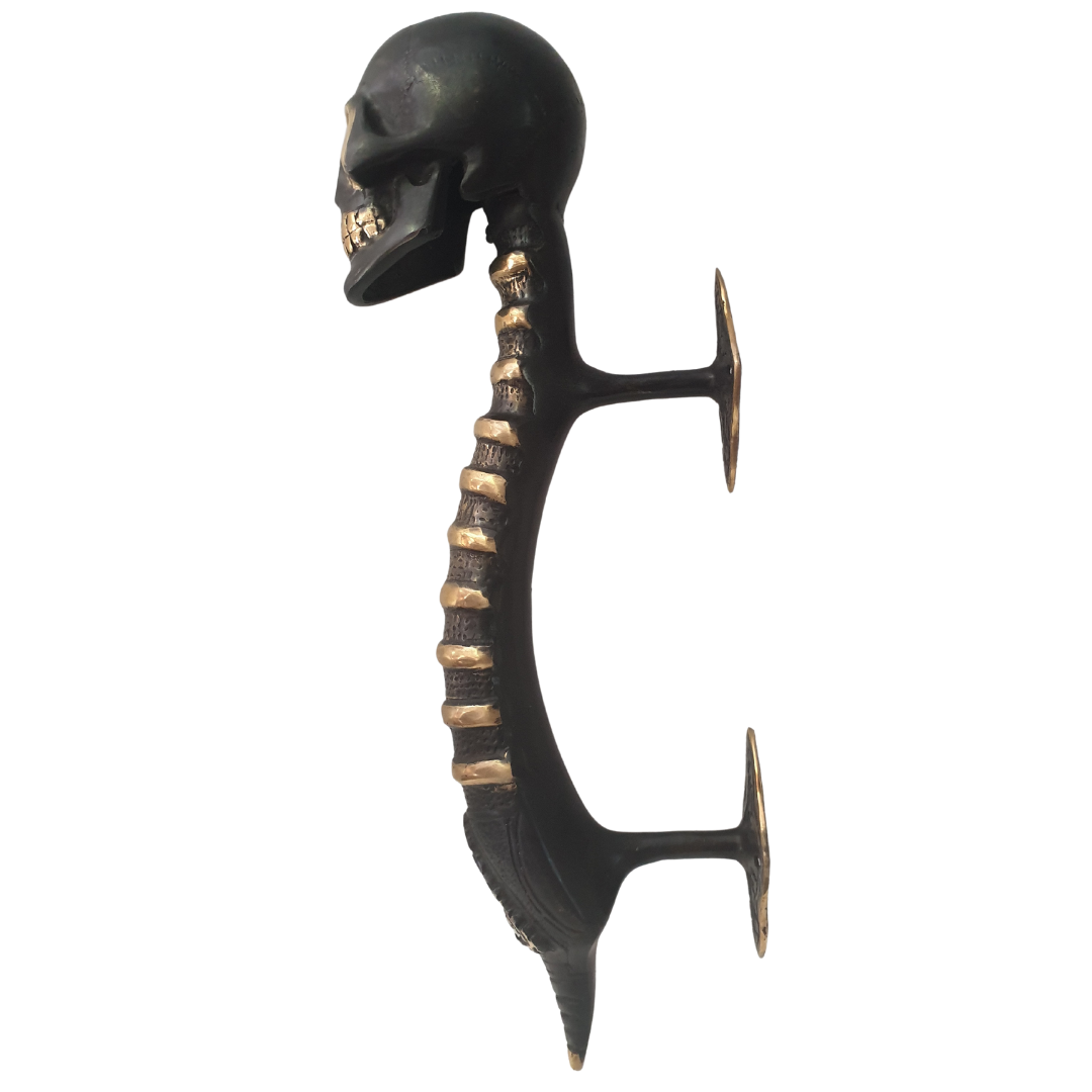 Brass Door Handle Skeleton Design