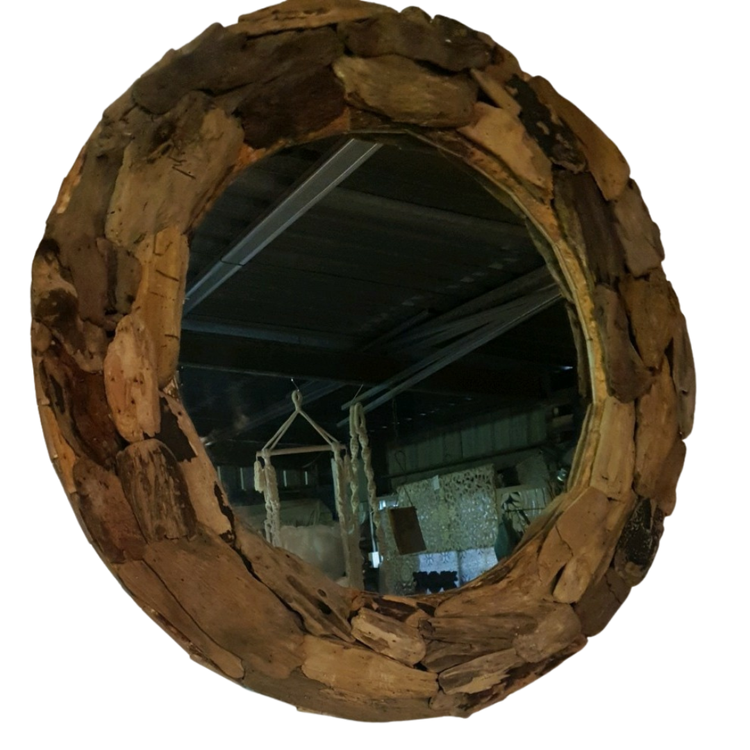 Natural Driftwood Wall Mirror - Azure Decor