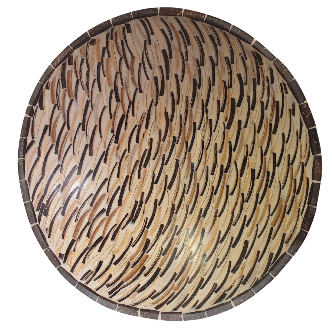 Coconut Mosiac Serving Bowl for Stunning Presentations - Azure Decor