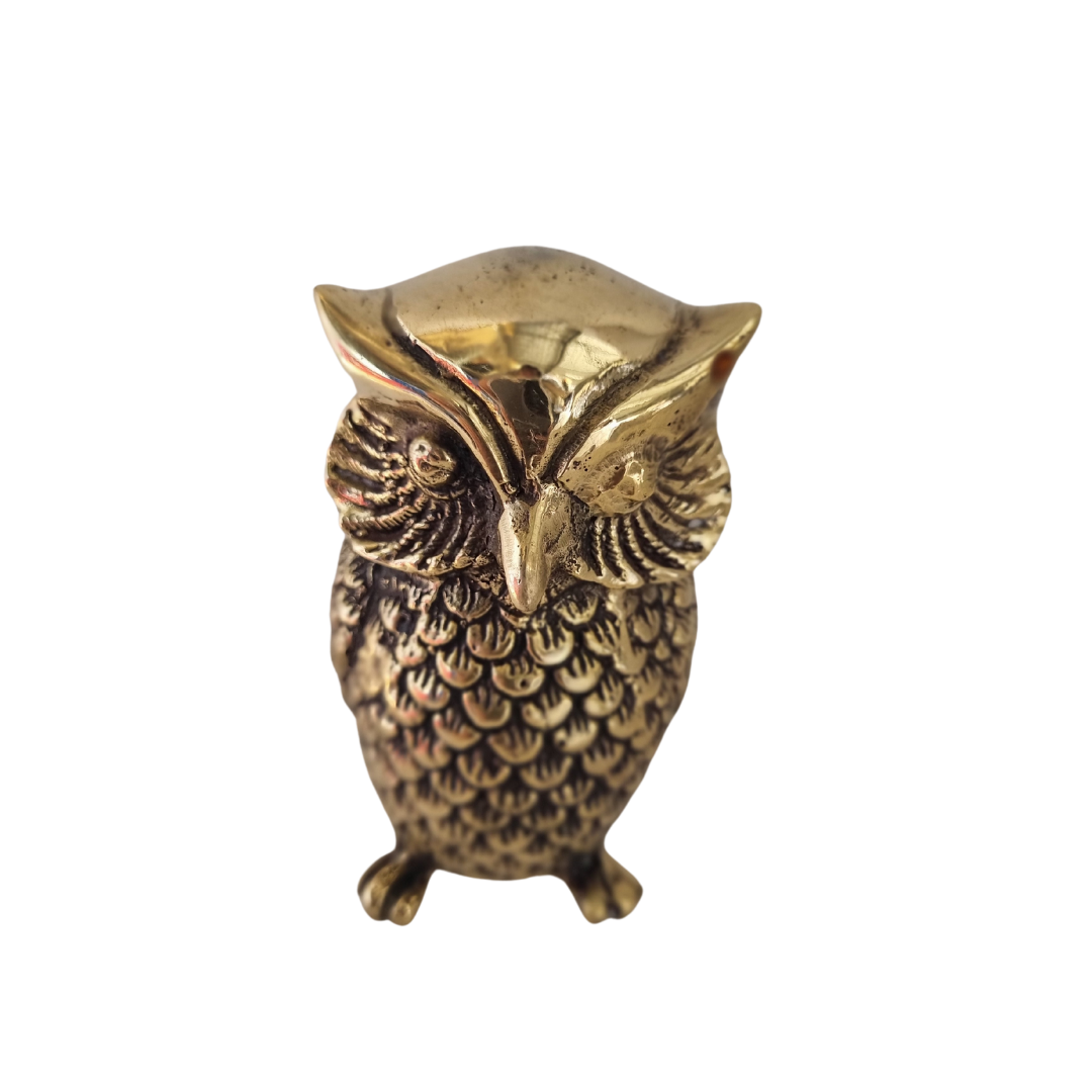 Brass Owl Figurine